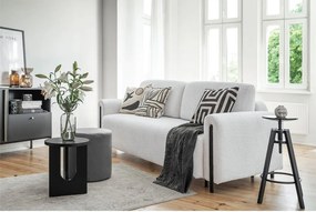 Šedá rozkládací/s úložným prostorem pohovka z textilie bouclé 244 cm Arcadova – ELTAP