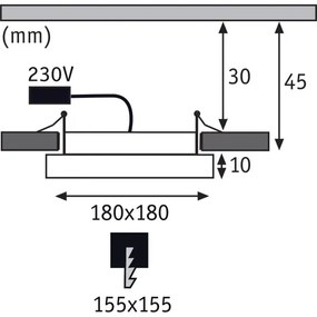 Paulmann 92939 - LED/11W IP44 Stm koup podhledové svítidlo AREO 230V