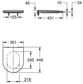 GROHE 39577001 - WC sedátko ESSENCE durobílá