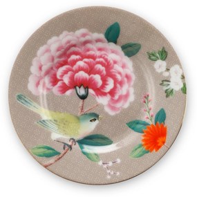 Pip Studio Blushing Birds khaki, talíř, průměr 12cm, khaki