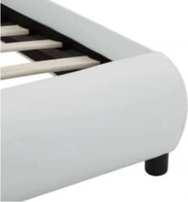Rám postele s LED světlem bílý umělá kůže 100 x 200 cm 285487
