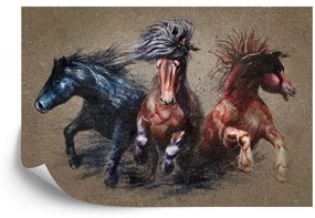 Fototapeta Tři Běžící Koně Omyvatelný vlies 312x219