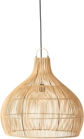 Závěsné přírodní ratanové stínidlo Pear shape - Ø 83*76 cm/ E27