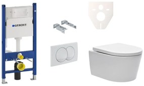 Cenově zvýhodněný závěsný WC set Geberit do lehkých stěn / předstěnová montáž+ WC SAT Brevis SIKOGES5W0