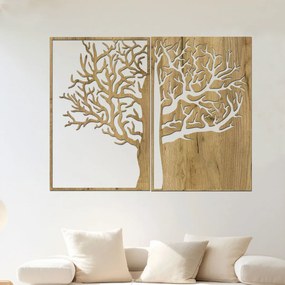 dřevo života Dřevěný strom na zeď DUALITY Zvolte barvu dekoru: Dub zlatý, Rozměry šxv (cm): 40x30