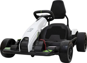 Ramiz Dětská motokára na baterie Fast 3 Drift bílá + funkce driftu + motory 2x150W + LED rádio + pásy