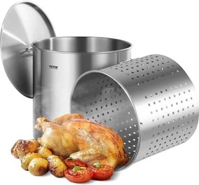 94,6 l Nerezový hrnec na vaření Kuchyňská omáčka hrnec s pokličkou na košík