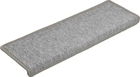 Schodové rohože 30 ks 65 x 21 x 4 cm světle šedé s obdélníkovým okrajem 3365768
