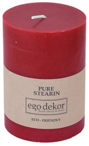 Červená svíčka Eco candles by Ego dekor Friendly, doba hoření 37 h