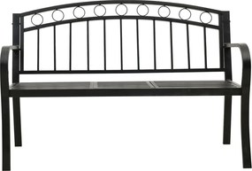 Zahradní lavice se stolkem černá 120 cm ocel 319584