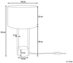 Bílá stolní lampa 60cm REMUS Beliani