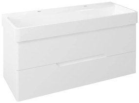 Sapho Sapho MEDIENA umyvadlová skříňka 117x50,5x48,5cm, bílá mat/bílá mat
