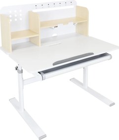 Rostoucí psací stůl SMART - přírodní / bílá