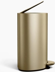 Nášlapný ocelový odpadkový koš v matně zlaté barvě 6 l – simplehuman