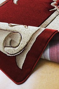 Berfin Dywany, Kusový koberec Adora 7014 B (Red), 140x190, červená, obývací pokoj