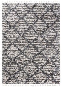 Kusový koberec shaggy Atika krémově šedý 120x170cm