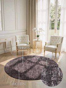 ELLE Decoration, Kusový koberec Brilliance Prisma 106311 Brown z kolekce Elle kruh, 200x200 (průměr) kruh, hnědá, ložnice