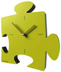 Designové hodiny 55-10-1 CalleaDesign Puzzle clock 23cm (více barevných variant) Barva zelená oliva-54 Dýha bělený dub - 81