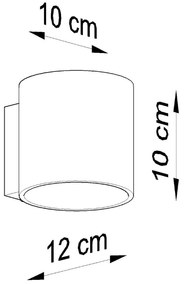 Bílé nástěnné svítidlo ø 10 cm Gino – Sollux