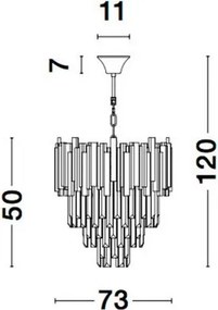 Závěsné svítidlo NOVA LUCE GRANE E14 9050110 bez žárovky