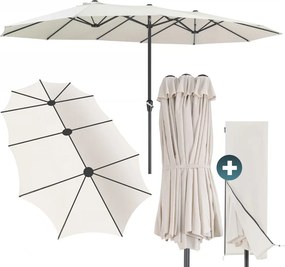 Dvojitý slunečník MIAMI, 460 × 270 cm, béžová Kingsleeve