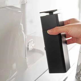 Černý plastový dávkovač mýdla bez vrtání 230 ml Film Hook – YAMAZAKI