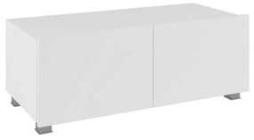 TV stolek CALABRINI 100, 100x37x43, bílá/bílý lesk