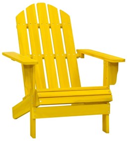Zahradní židle Adirondack masivní jedlové dřevo žlutá 315874