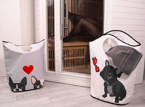 Koš na prádlo which frenchie in love (80l)