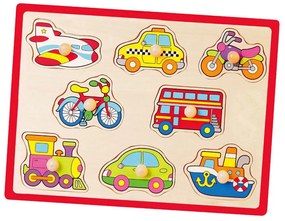 Dětské dřevěné puzzle s úchyty Viga Vozidla Barva: multicolor