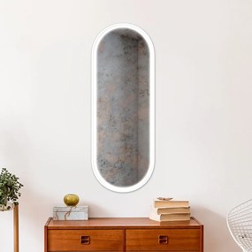 Zrcadlo Zeta White LED - antique Rozměr: 40 x 60 cm