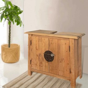Koupelnová Skříňka Pod Umyvadlo Masivní Borové Dřevo 70X32X63Cm