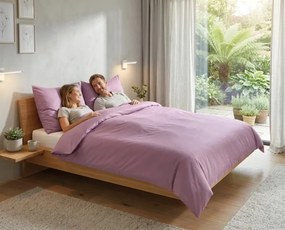 Bellatex Saténové povlečení na dvoudeku 200x200 cm, 2ks 70x90 cm Růžová