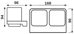 Nimco Držák na kartáčky s pohárky