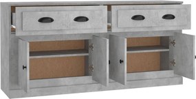 Příborníky 2 ks betonově šedé kompozitní dřevo 3185267