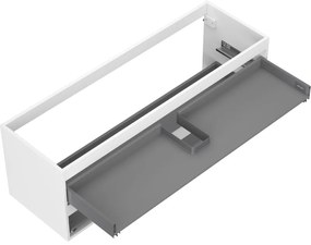 Mexen Box-A, závěsná skříňka, 140 cm, 2 zásuvky, bílá matná, 91AX0-1400-470-2-01