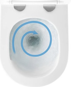 Rea Tito, závěsná WC mísa 495x360x355 mm, Tornado NFQ + WC sedátko s pomalým zavíráním, bílá lesklá, REA-C6800