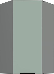 ARIA sa | horní kuchyňská skříňka 60x60 GN-108 1F (45°) rohová s policemi | 60x60 cm | EXTRA VYSOKÁ | antracit/aquamarine