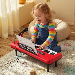 Costway 37 Klávesy Elektronické piano s mikrofonem a hudebním stojanem