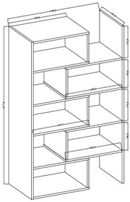 Casarredo Rozkládací regál MOVE II artisan