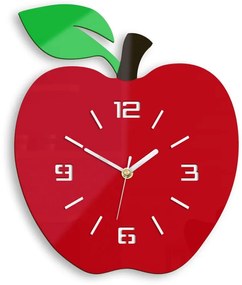 Nástěnné hodiny Apple červené