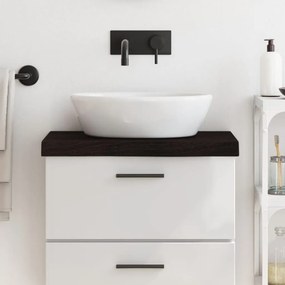 Koupelnová deska tmavě hnědá 60x40x (2-6) cm ošetřený masiv 3156202