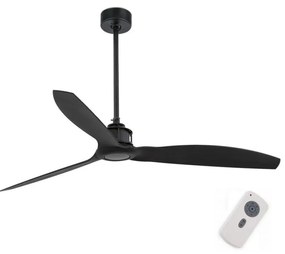FARO Barcelona FARO 32100 - Stropní ventilátor JUST FAN pr. 128 cm černá + dálkové ovládání W-VEN32100