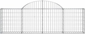 Klenutý gabionový koš 200 x 30 x 60/80 cm pozinkované železo 153483