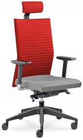 LD seating Element 435-SYS - Kancelářská židle  - červená/šedá