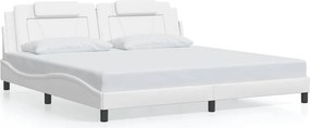 Rám postele Viana bez matrace bílý 200x200 cm umělá kůže 3208118