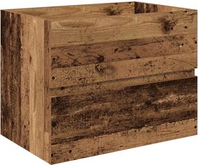 Umyvadlová skříňka s vestavěným umyvadlem a baterie staré dřevo 3328931