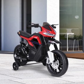 Goleto Dětská elektrická motorka 105 x 52,3 x 62,3 cm | červeno-černá
