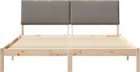 Rám postele Hnědá a taupe 200 x 200 cm Masivní borovicové dřevo 3394361