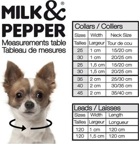 MILK&PEPPER Milkandpepper obojek pro psy Stardust Pink Velikost: 45x2 cm